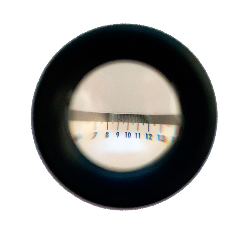 Lupa aplanática 10x con escala de precisión Schwezier