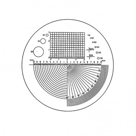 Escala de precisión con agujero métrico